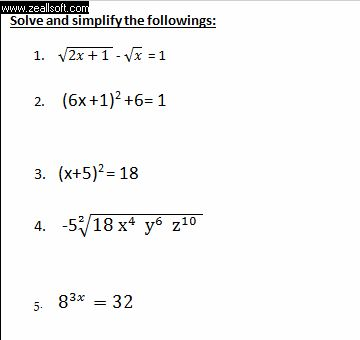 Solved Solve and simplify the followings: 2. (6x+1)2+6=1 3. | Chegg.com