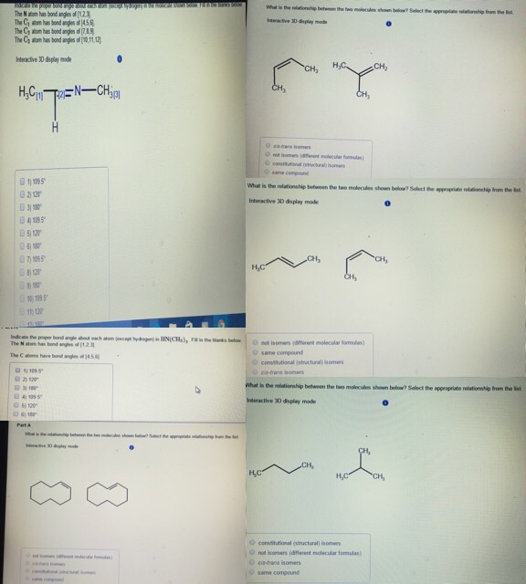 What is the relationship between the two molecules | Chegg.com
