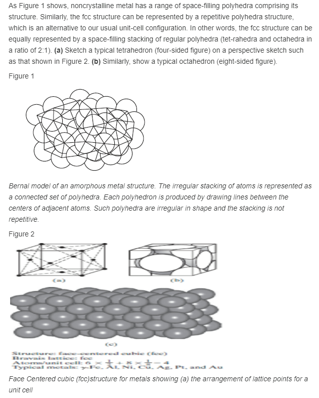 As Figure 1 shows, noncrystalline metal has a range | Chegg.com