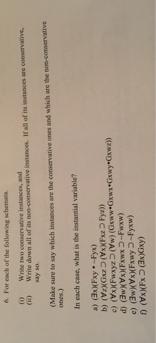 For each of the following schemata. (i) Write two | Chegg.com