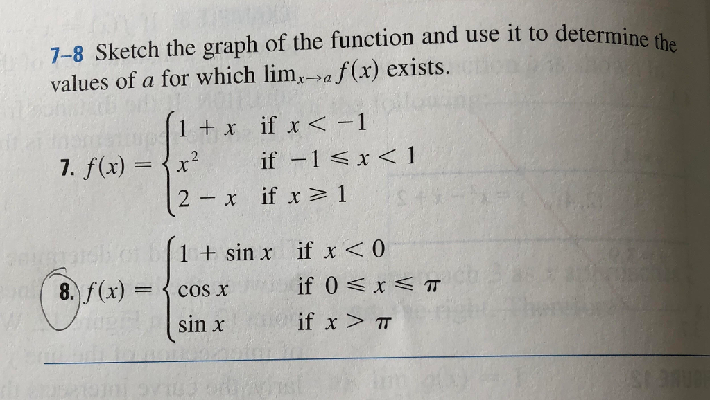 Solved 7-8 Sketch the graph of the function and use it to | Chegg.com