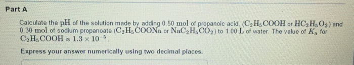 Solved You need to produce a buffer solution that has a pH | Chegg.com