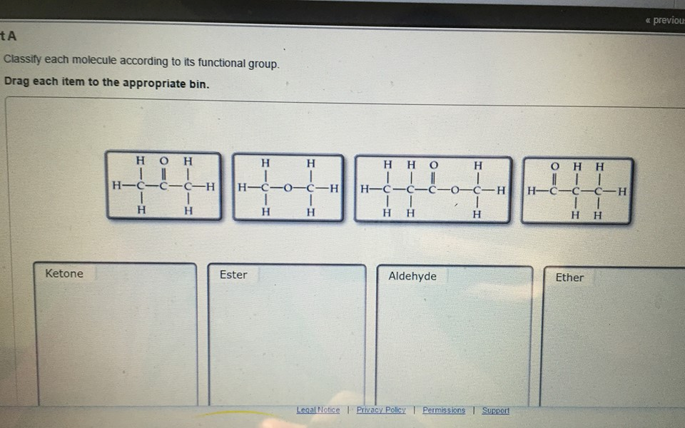 Solved Classify each molecule according to its functional | Chegg.com