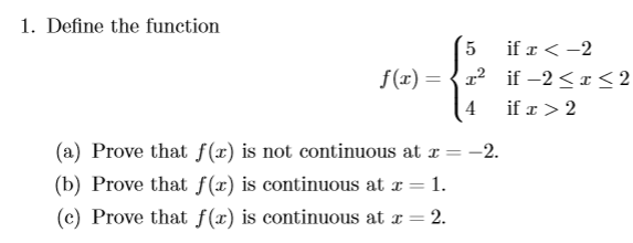 Solved 1. Define the function