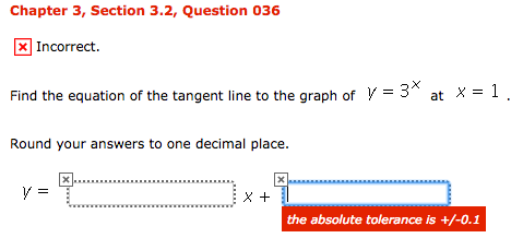 Solved Chapter 3, Section 3.2, Question 036 Incorrect. Find | Chegg.com