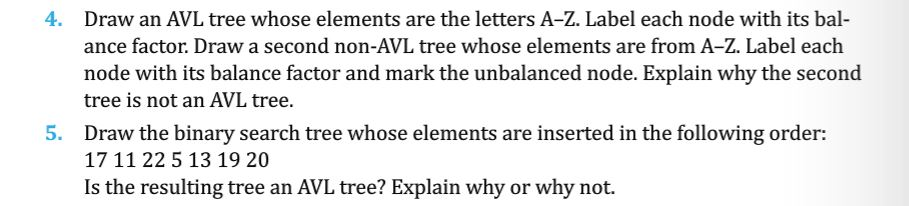 Solved Draw an AVL tree whose elements are the letters A-Z. | Chegg.com