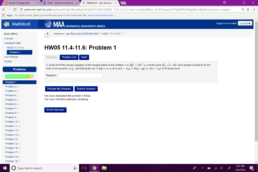 Solved e Home IChegg.com × 0 Mail Massood.Sattari@ ×' | Chegg.com