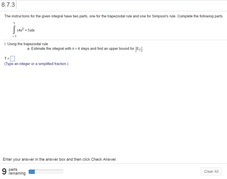 Solved The instructions for the given integral have two | Chegg.com