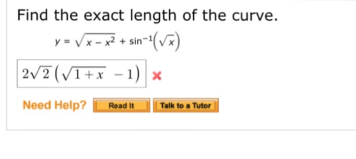 Solved Find the exact length of the curve. y = Squareroot x | Chegg.com