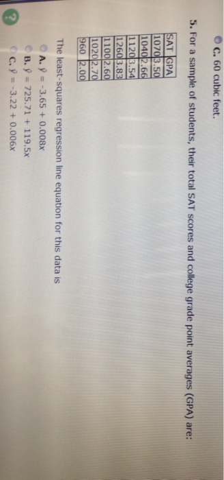 Solved For a sample of students, their total SAI scores and | Chegg.com