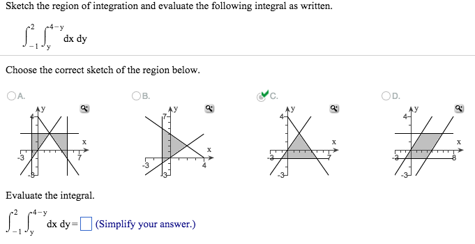 Solved Sketch the region of integration and evaluate the | Chegg.com