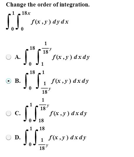 Solved Change the order of integration. integral_0^1 | Chegg.com