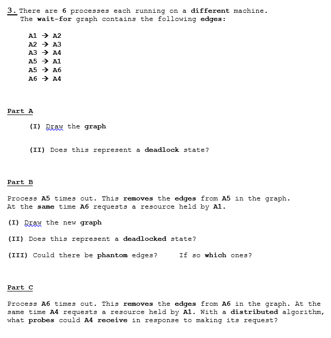 Solved There are 6 processes each running on a different | Chegg.com
