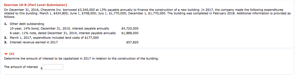 Solved Exercise 10-8 (Part Level Submission) On December 31, | Chegg.com
