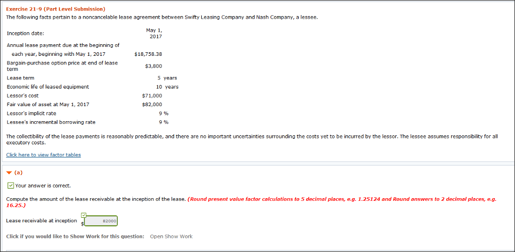 Solved Exercise 21-9 (Part Level Submission) The following | Chegg.com