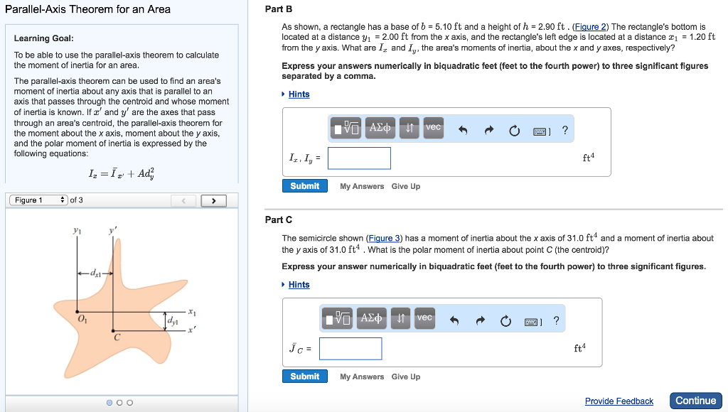 Solved Parallel-Axis Theorem for an Area Part B As shown, a | Chegg.com