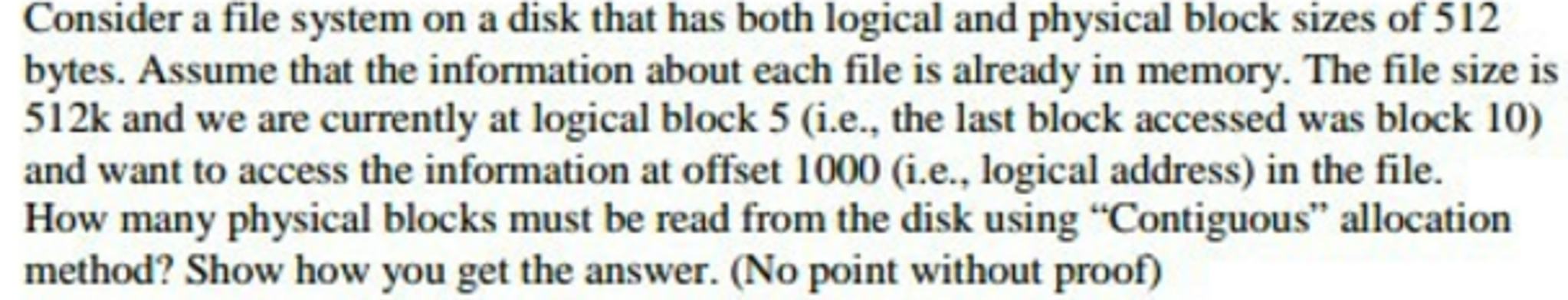 Solved Consider a file system on a disk that has both | Chegg.com