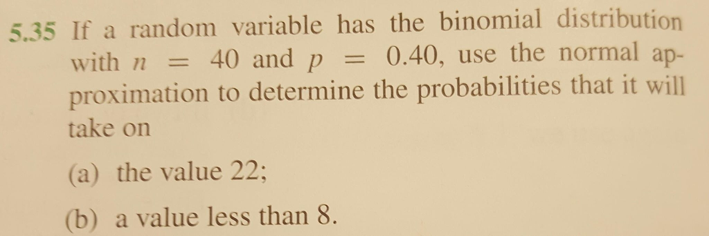 Solved If a random variable has the binomial distribution | Chegg.com