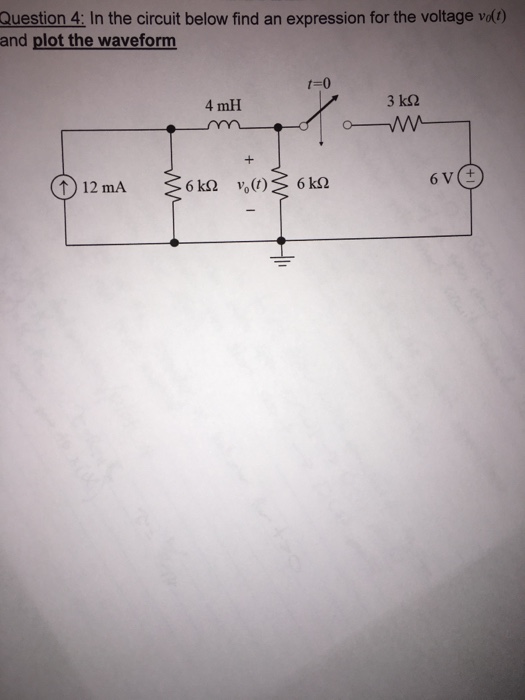 Solved In the circuit below find an expression for the | Chegg.com