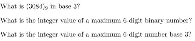 Solved What is (3084)g in base 3? What is the integer value | Chegg.com