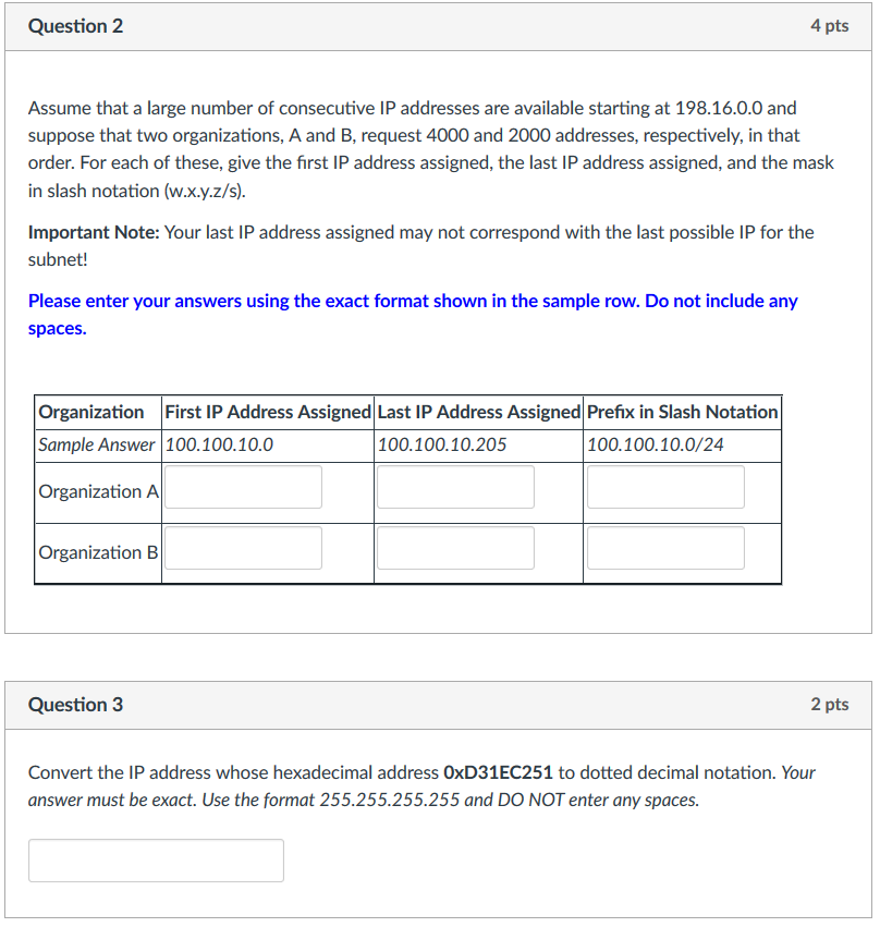 Solved Assume that a large number of consecutive IP | Chegg.com