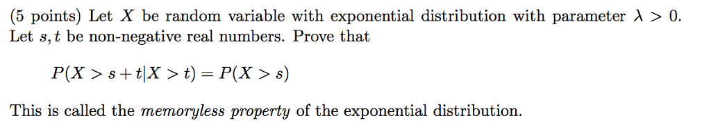 Solved Let X be random variable with exponential | Chegg.com