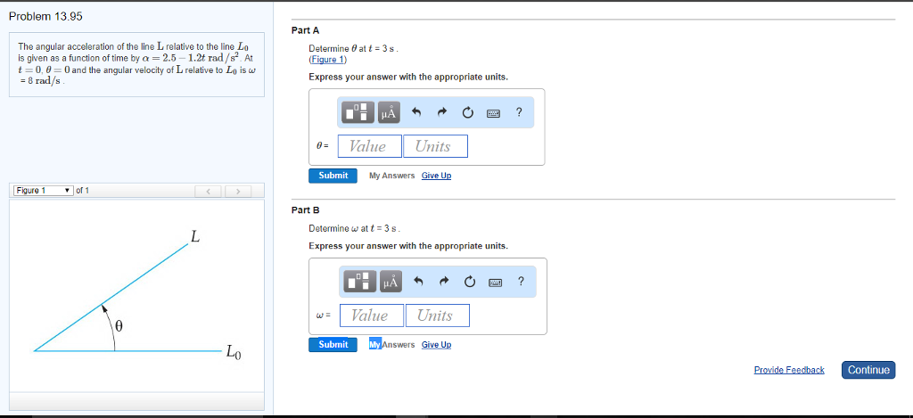 Solved The angular acceleration of the line L relative to | Chegg.com