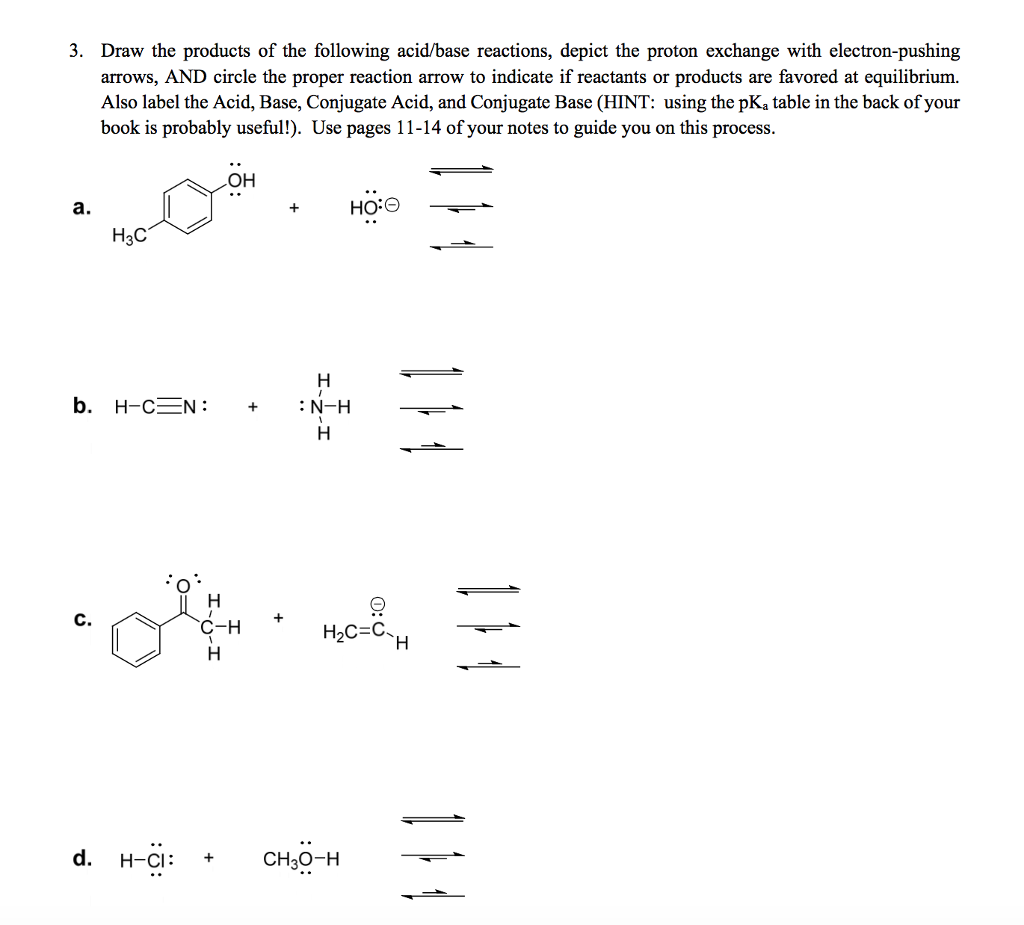 Solved Draw the products of the following acid/base | Chegg.com