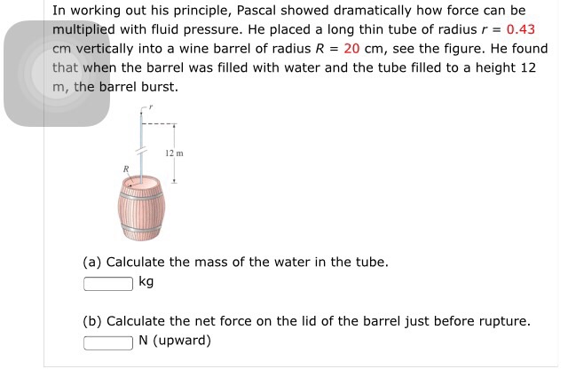 Solved In working out his principle, Pascal showed | Chegg.com