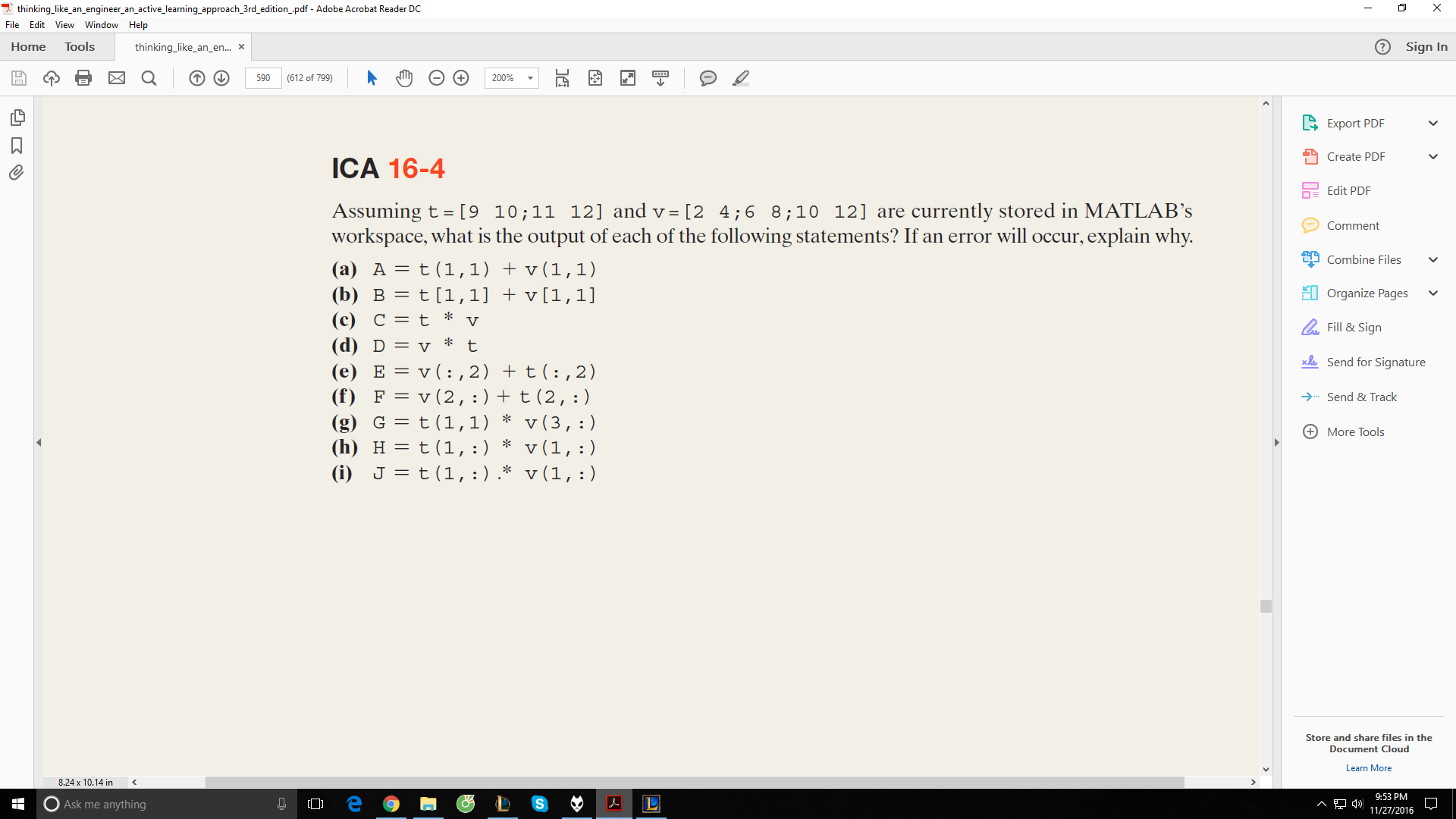 Solved Assuming T 9 1011 12 And V 2 46 810 12 Are