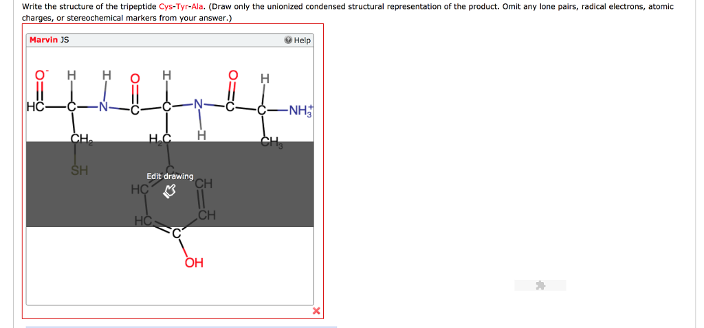 Solved Write the structure of the tripeptide Cys-Tyr-Ala. | Chegg.com