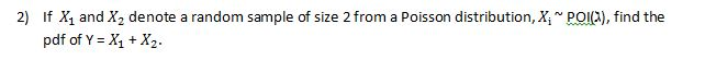 Solved If X1 and X2 denote a random sample of size 2 from a | Chegg.com