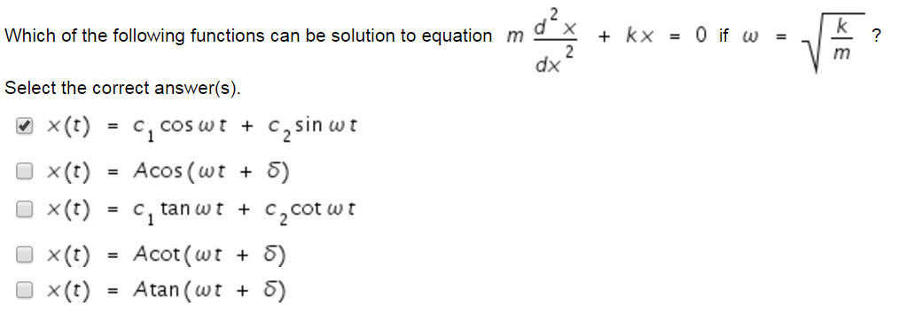 Solved Which of the following functions can be solution to | Chegg.com