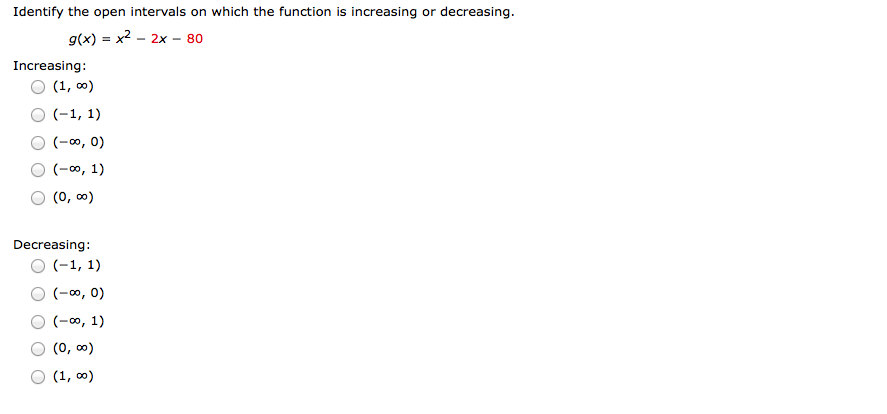 Solved Identify the open intervals on which the function is | Chegg.com