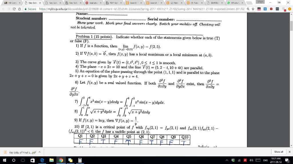 Solved Indicate whether each of the statements given below | Chegg.com