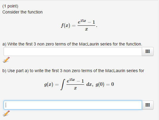 Solved Write the first 3 non zero terms of the MacLaurin f | Chegg.com