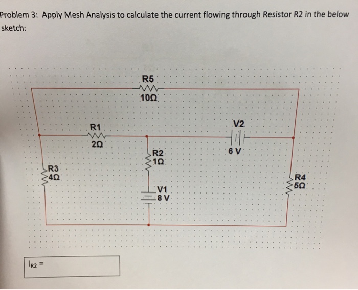 Solved Apply Mesh Analysis to calculate the current flowing | Chegg.com