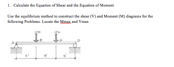 Solved Calculate the Equation of Shear and the Equation of | Chegg.com