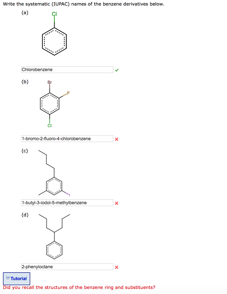 Solved Write the systematic (IUPAC) names of the benzene | Chegg.com