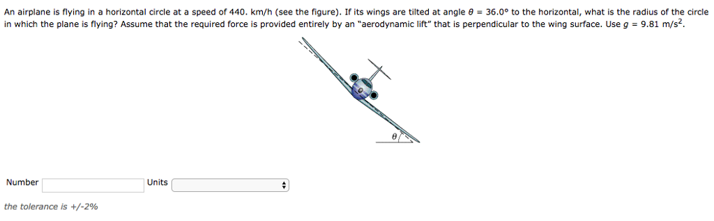 Solved An airplane is flying in a horizontal circle at a | Chegg.com