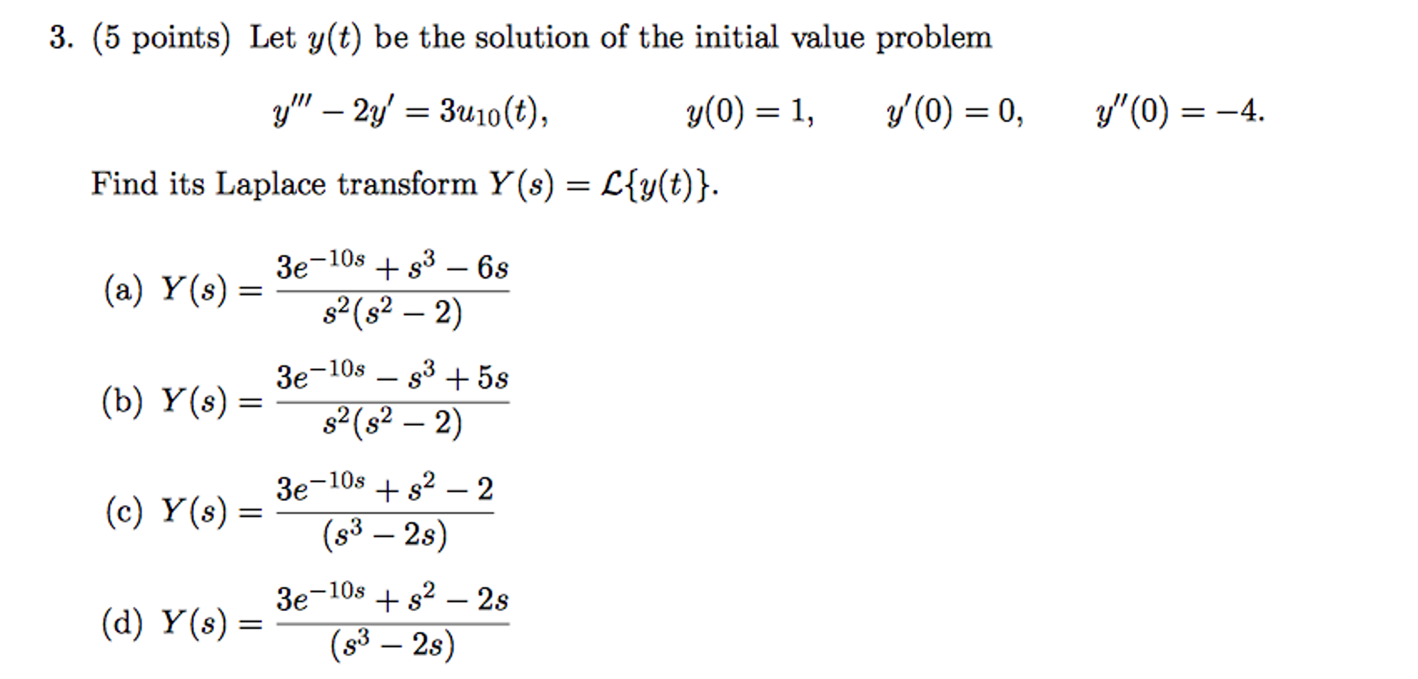 Solved Let y(t) be the solution of the initial value problem | Chegg.com