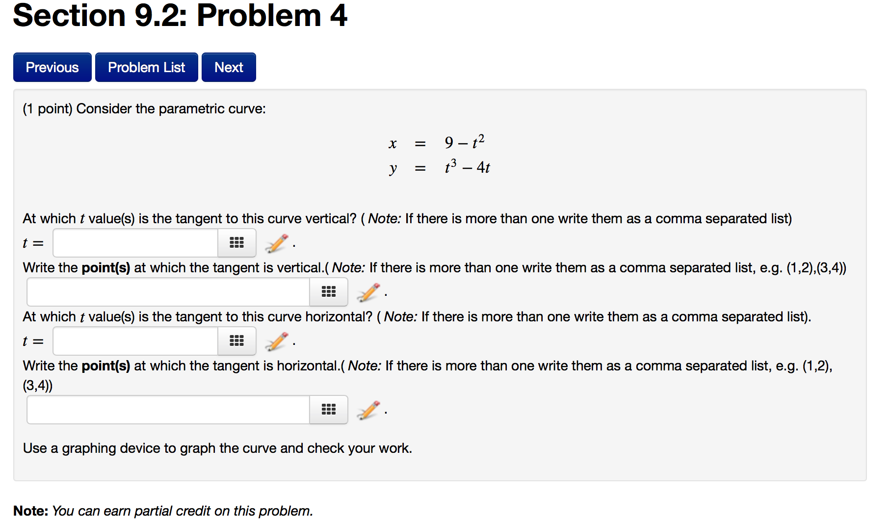 Solved Section 9.2: Problem 4 Previous Problem List Next 1 | Chegg.com