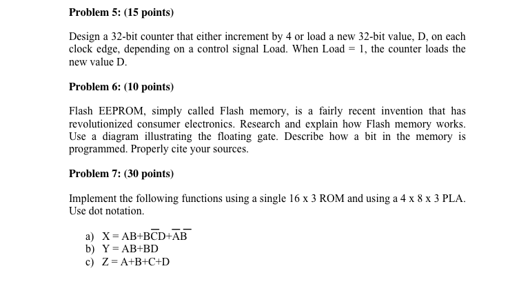 Design a 32-bit counter that either increment by 4 or | Chegg.com
