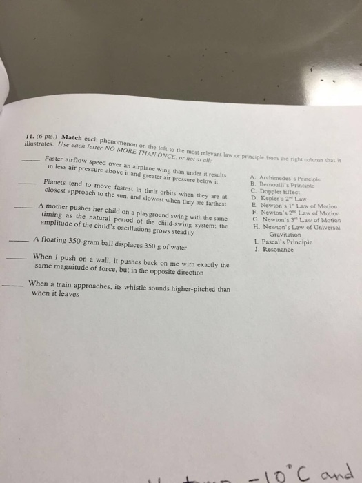 Solved Match each phenomenon on the left to the most | Chegg.com
