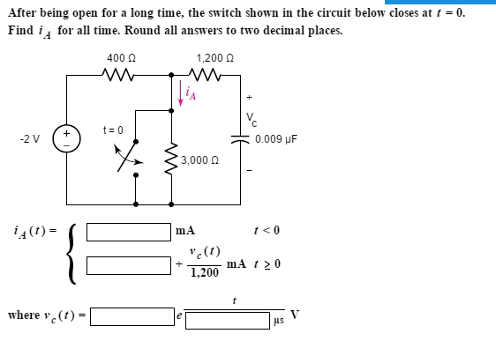 Solved After being open for a long time, the switch shown in | Chegg.com