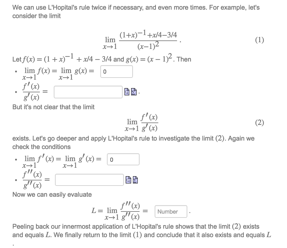Solved Evaluate the following limits using L'Hopital's rule: | Chegg.com