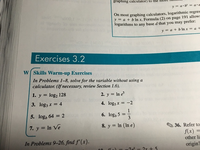 Solved In Problems 1-8, solve for the variable without using | Chegg.com