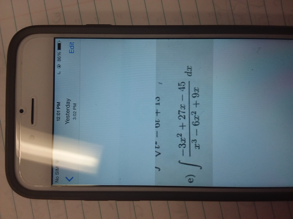 Solved Integral 3x 2 27x 45 x 3 6x 2 9x Dx Chegg