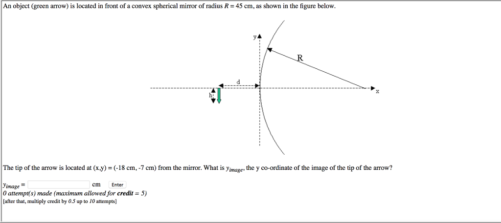 Solved An object (green arrow) is located in front of a | Chegg.com