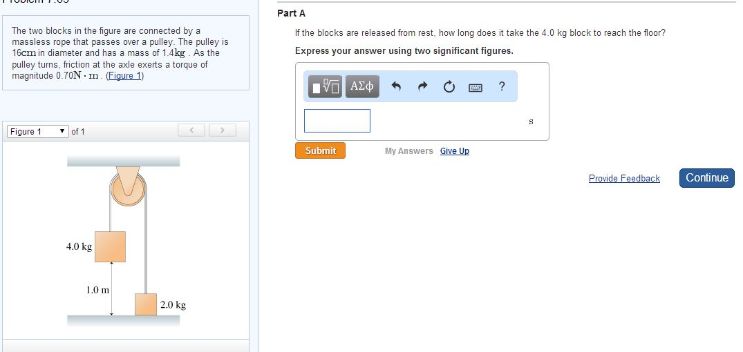 Solved The two blocks in the figure are connected by a | Chegg.com
